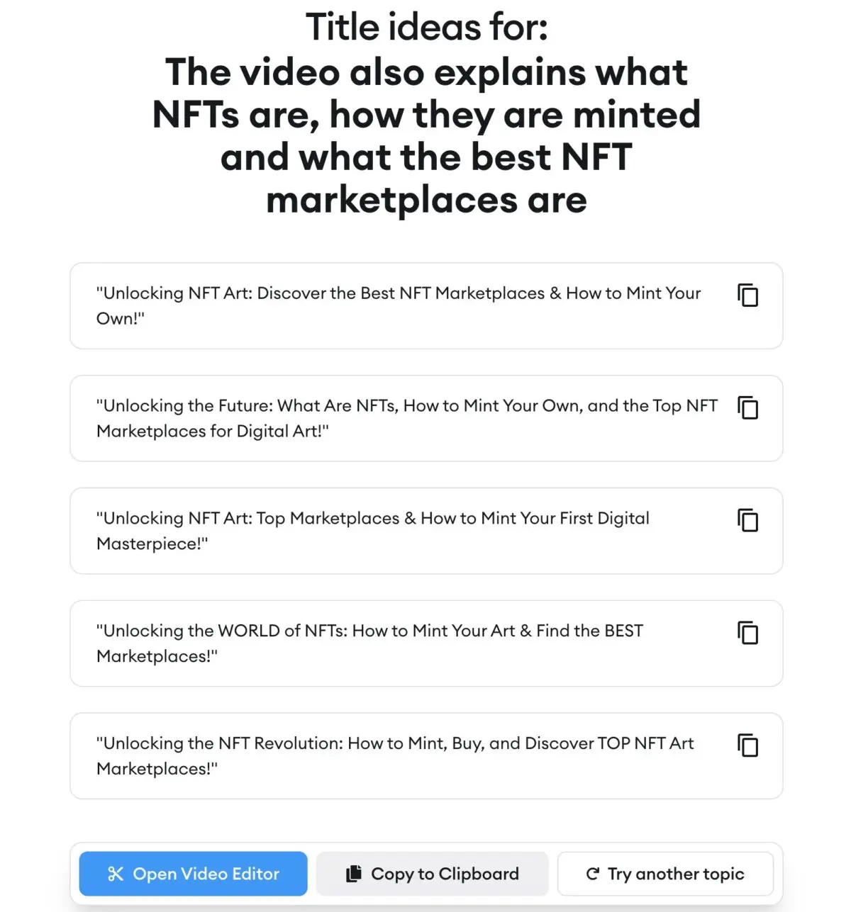 YouTube Title Generator [FREE] : Powered by AI