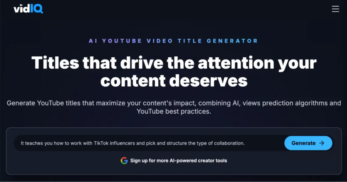 YouTube Title Generator [FREE] : Powered by AI